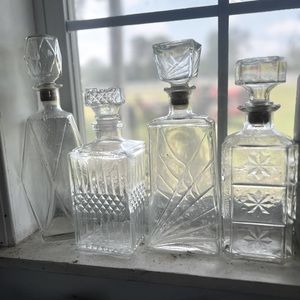 Accents | 4 Antique Glass Bottles | Poshmark